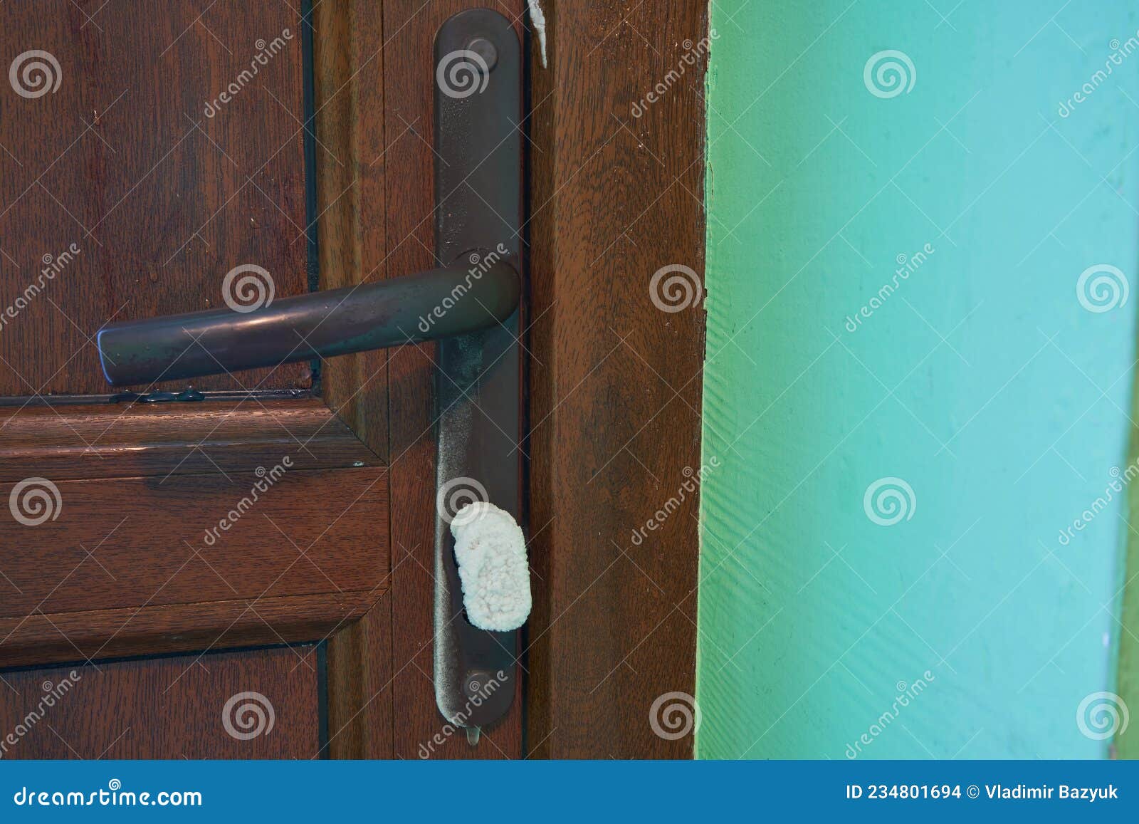 Door Lock in the Cold,in Winter Plastic Doors with a Door Lock in a ...