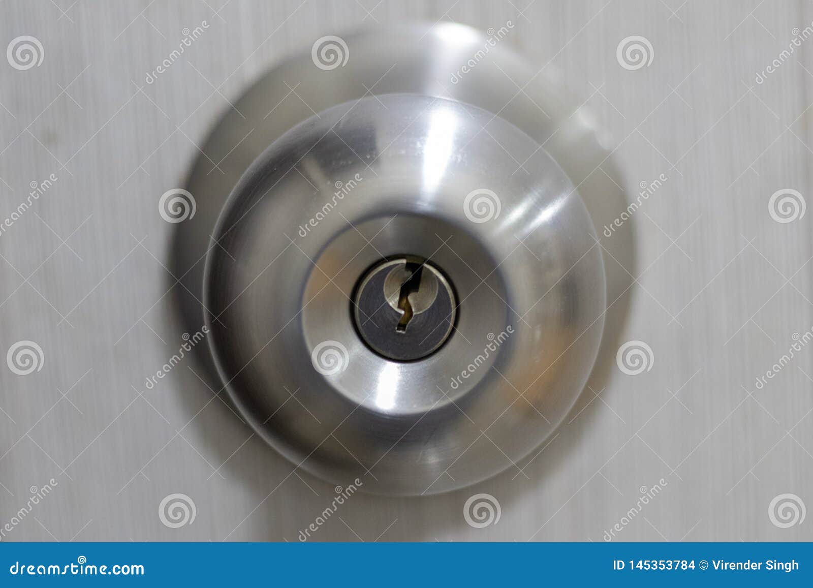 Door lock stock photo. Image of design, metallic, keyhole - 145353784