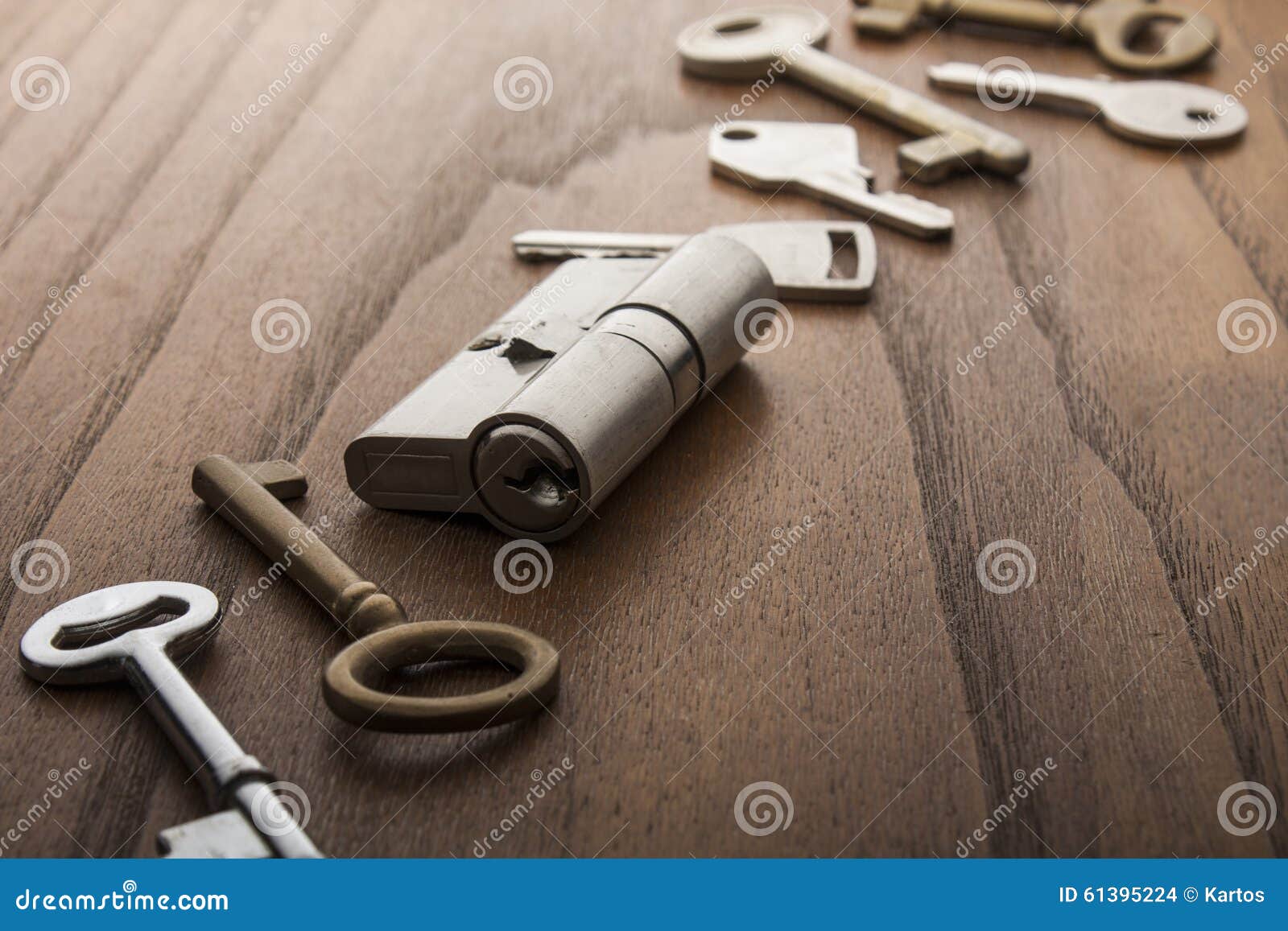 Door lock with keys stock photo. Image of keyring, insert - 61395224