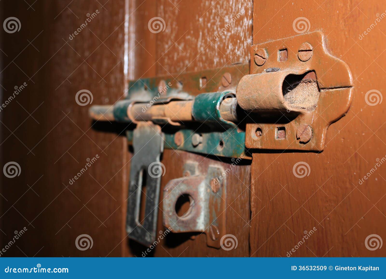 Door lock stock image. Image of painted, colours, steel - 36532509