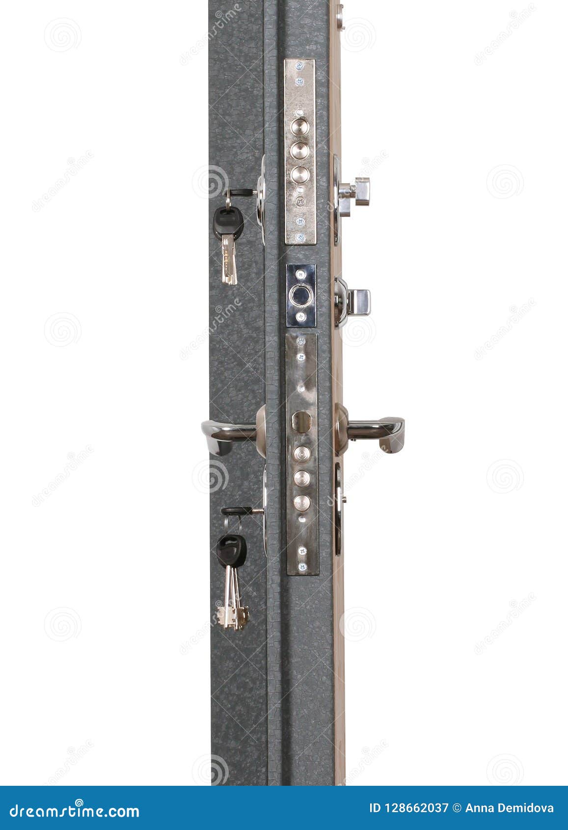 Door Lock, Side View, Close-up Stock Image - Image of metal, insert ...