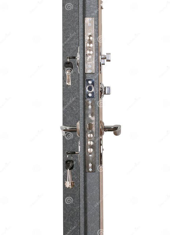 Door Lock, Side View, Close-up Stock Image - Image of metal, insert ...