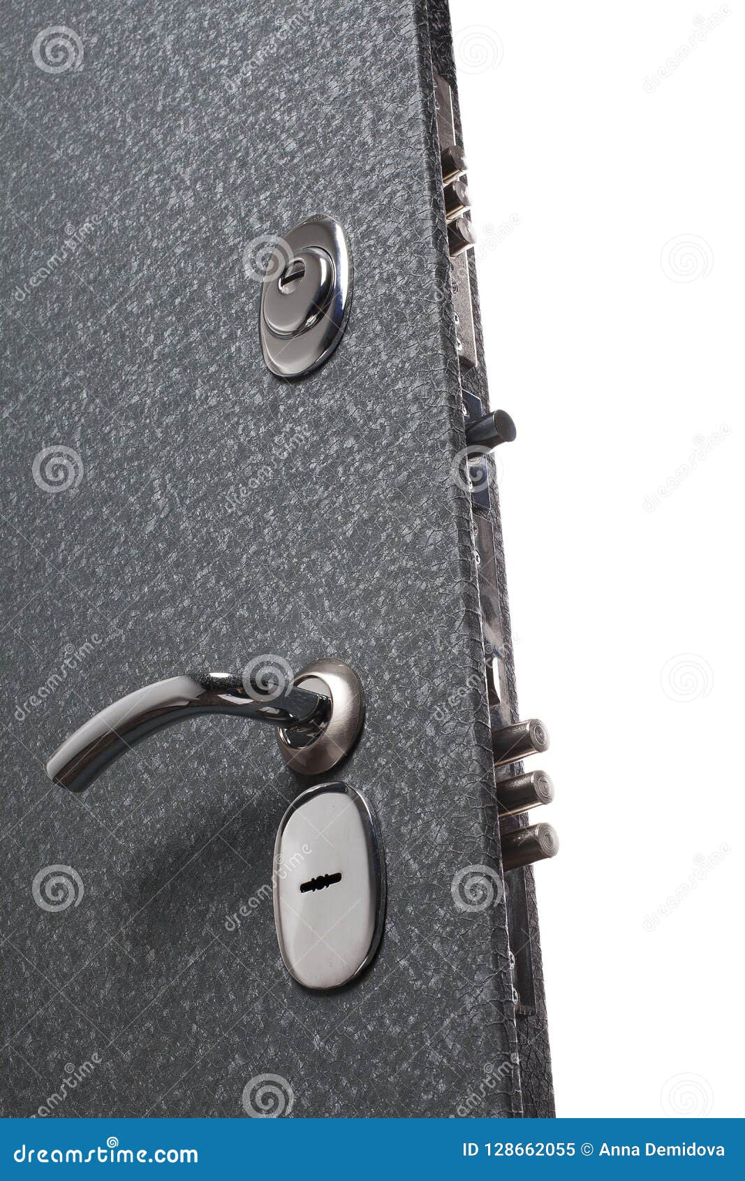 Door Lock, Side View, Close-up Stock Image - Image of close, home ...
