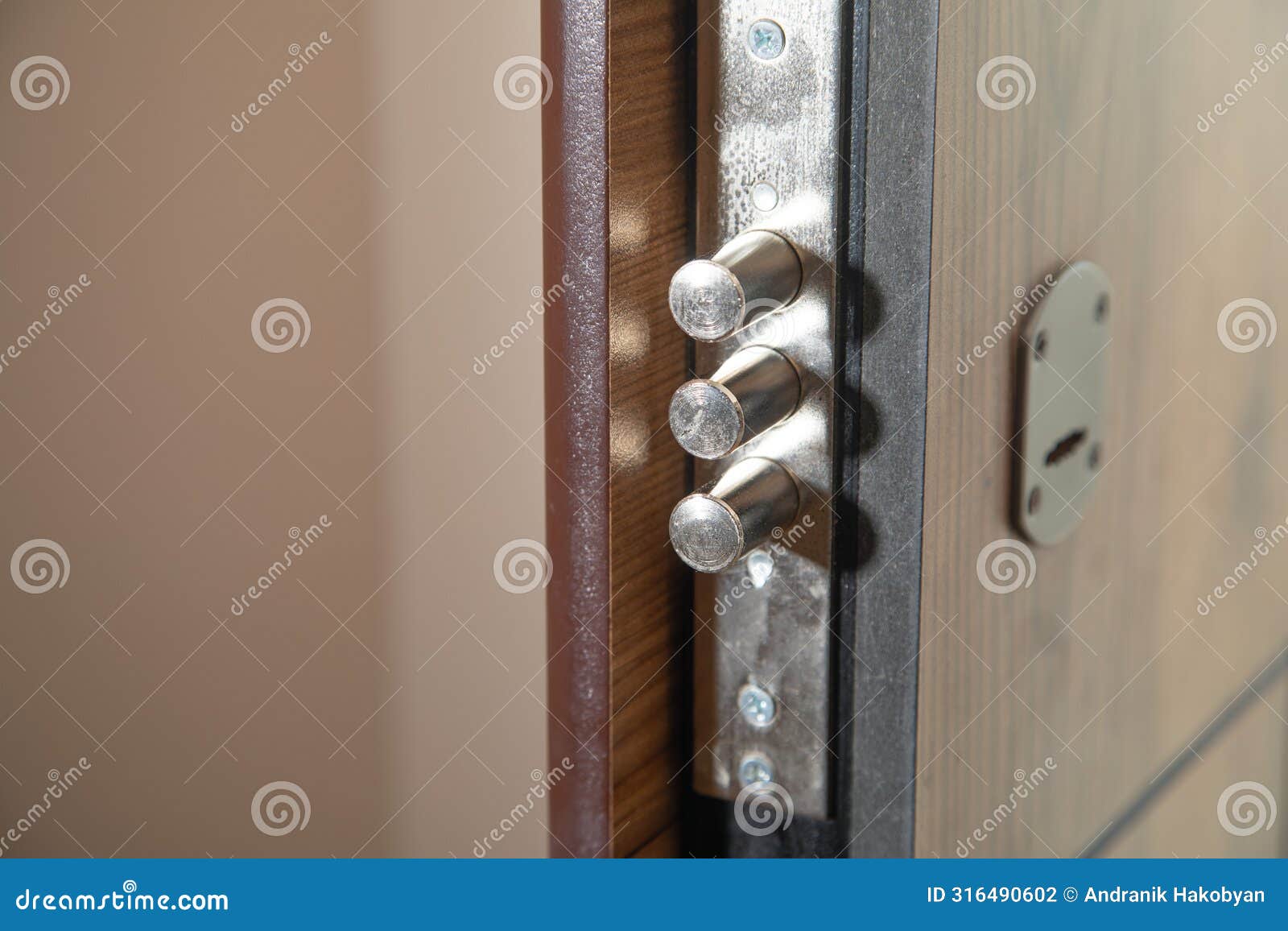 Door Lock System for Good Safety of Home Stock Photo - Image of control ...