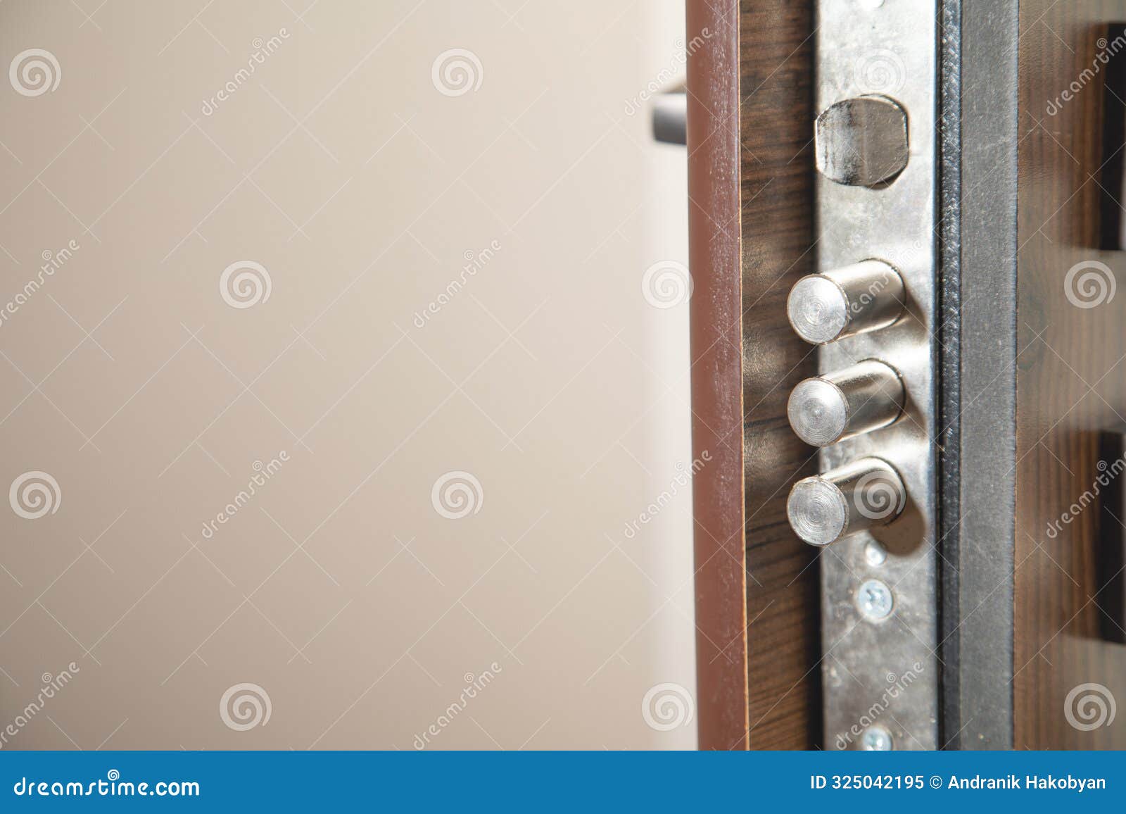 Door Lock System for Good Safety of Home Stock Image - Image of modern ...