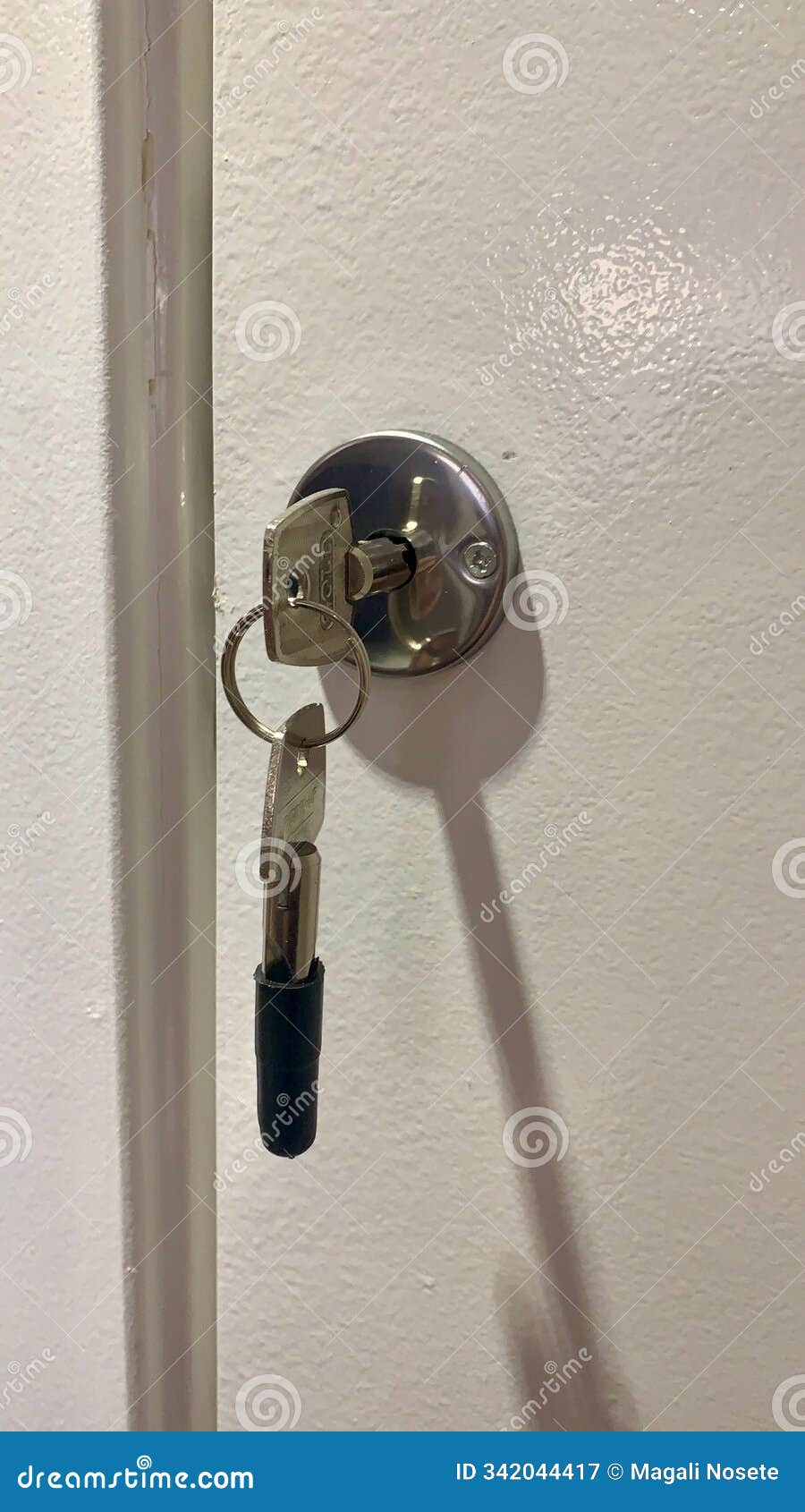 Door with Lock and Tetra Key Stock Image - Image of household, dead ...