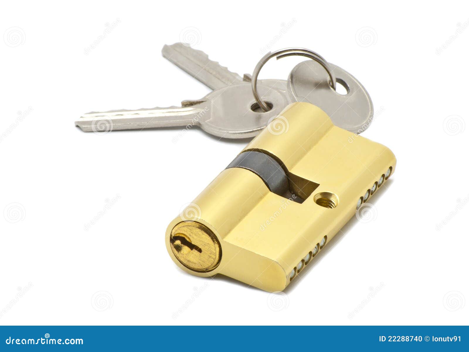 Door lock with two keys stock photo. Image of open, door - 22288740