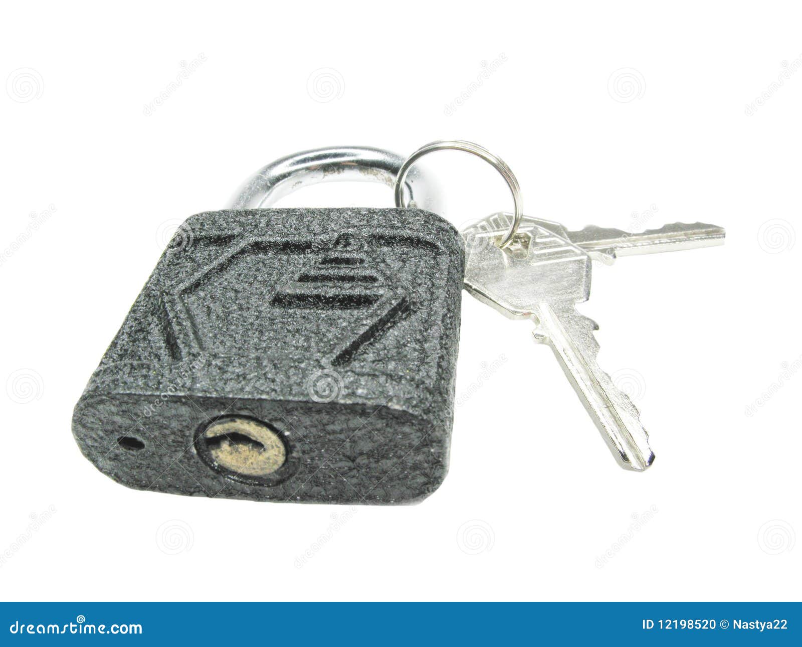 Door Lock and Two Metal Keys Stock Photo - Image of steel, protection ...
