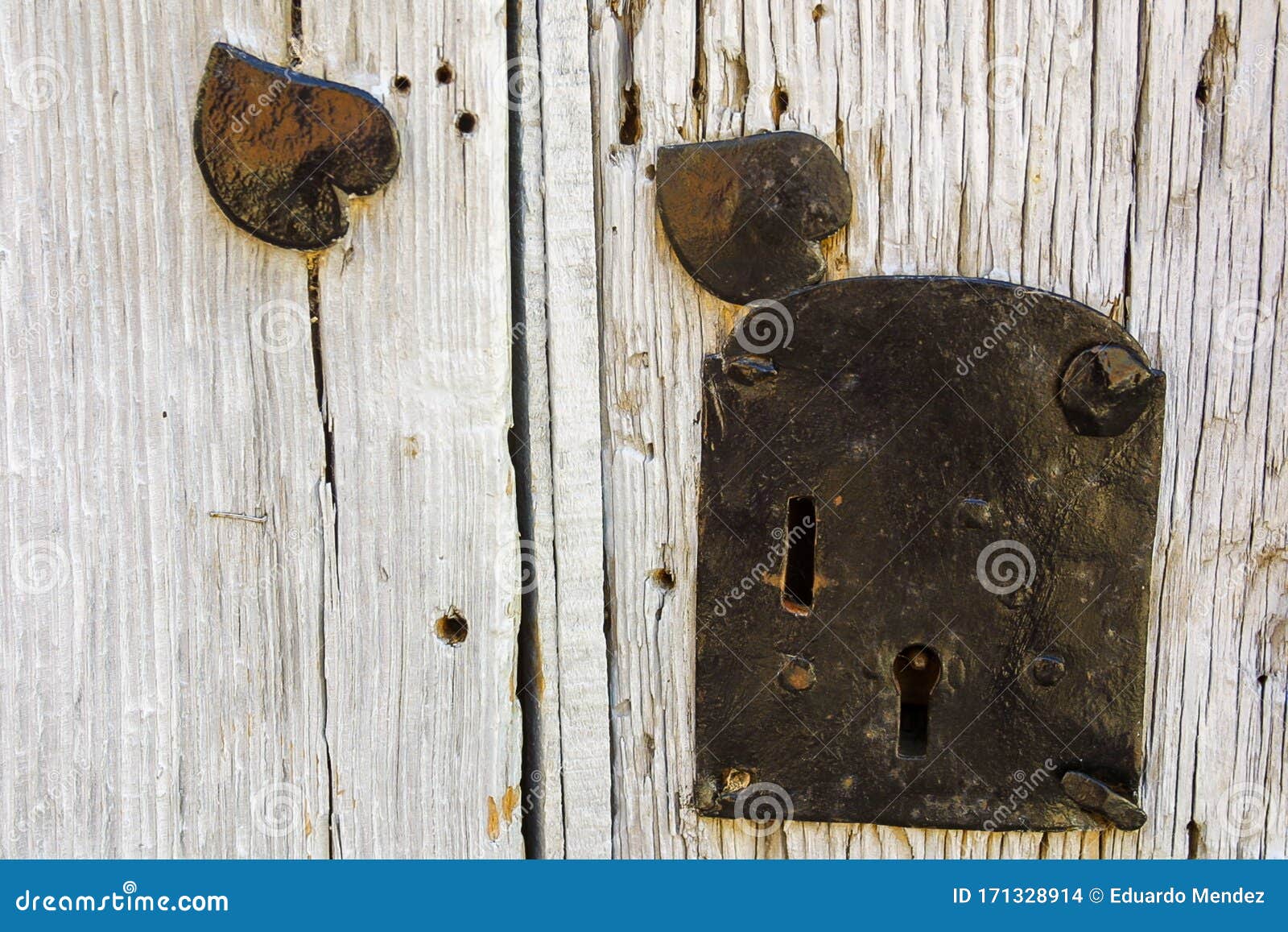 Door with lock stock photo. Image of texture, door, security - 171328914