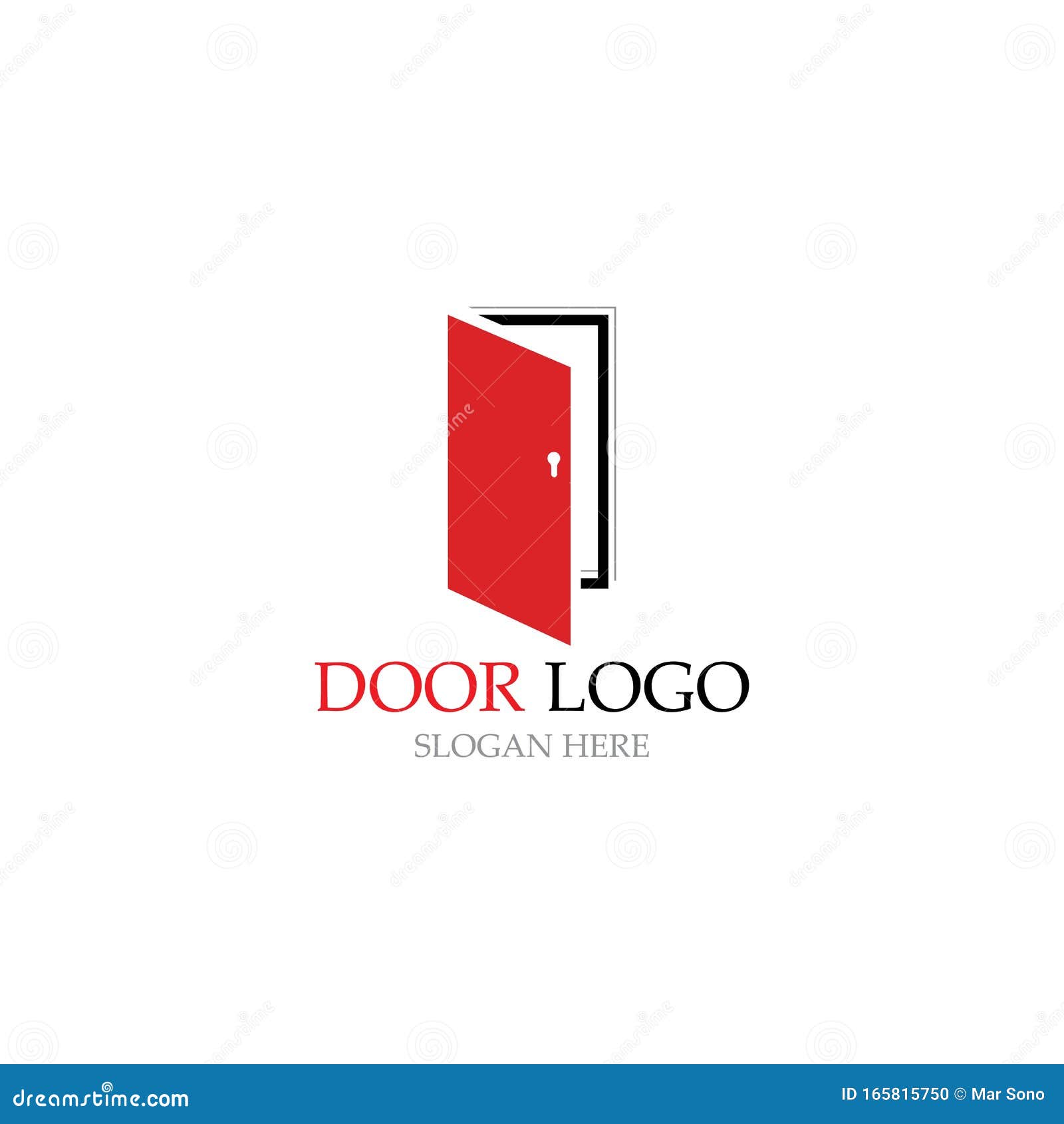 Door Logo for Home and Building Vectors Stock Vector - Illustration of ...