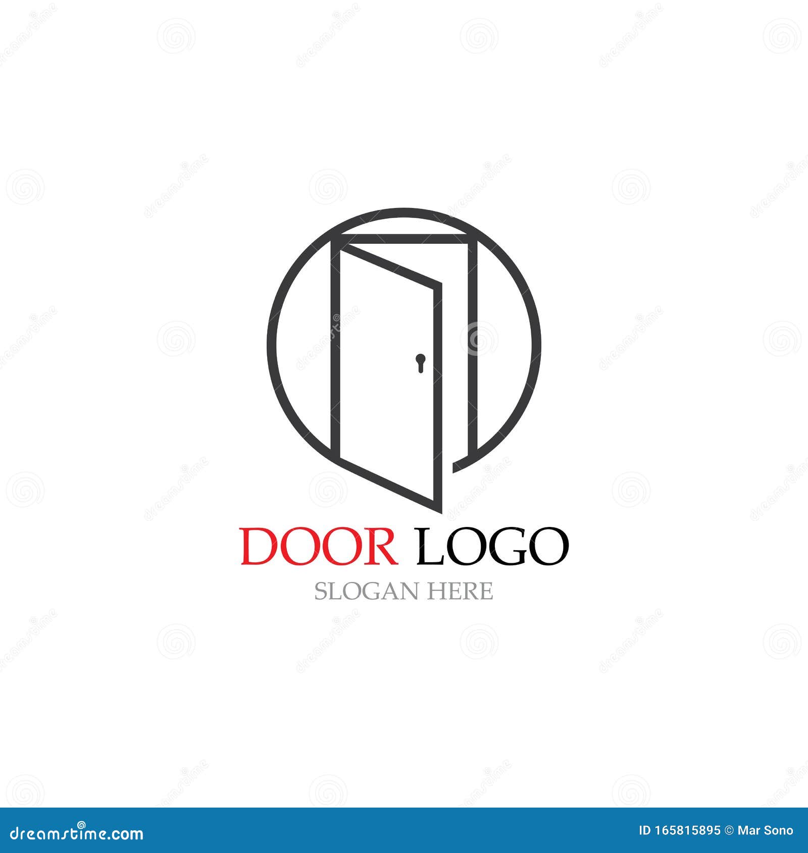 Door Logo for Home and Building Vectors Stock Vector - Illustration of ...
