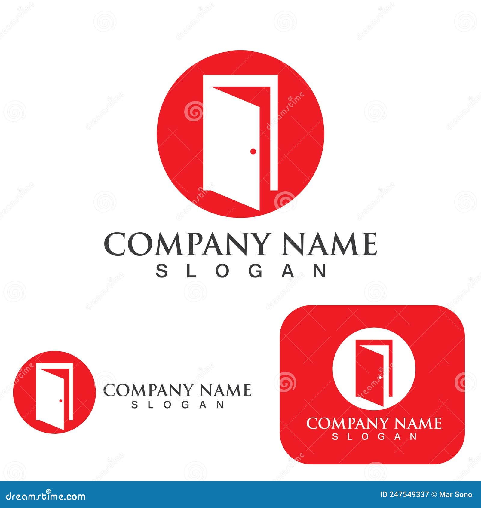 Door Logo and Symbol Vector Stock Vector - Illustration of office, open ...
