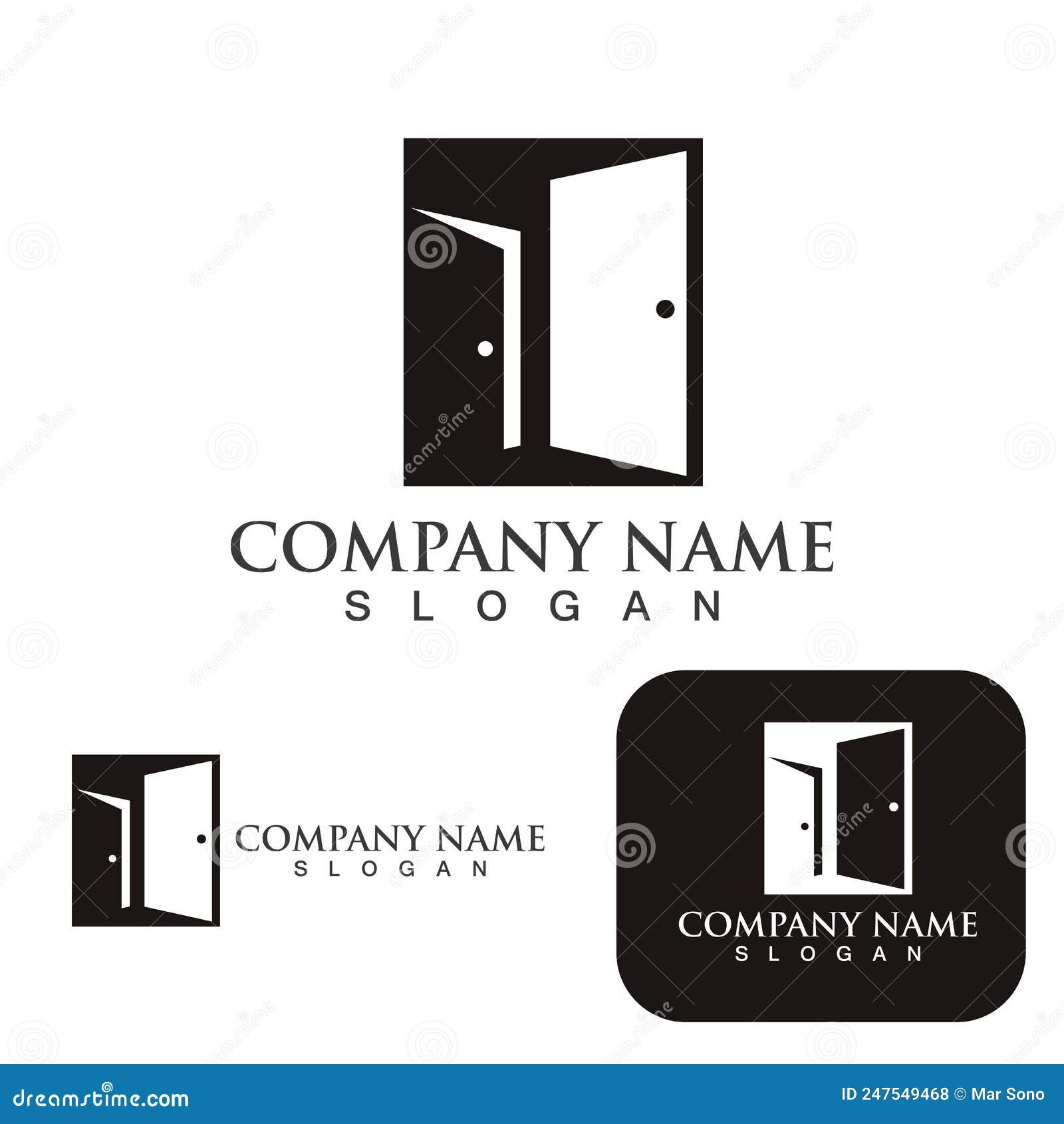 Door Logo and Symbol Vector Stock Vector - Illustration of door, exit ...