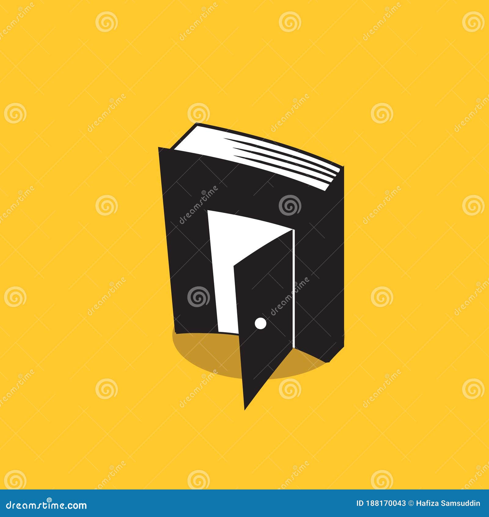 Door Made with Book. Vector Illustration Decorative Design Stock Vector ...