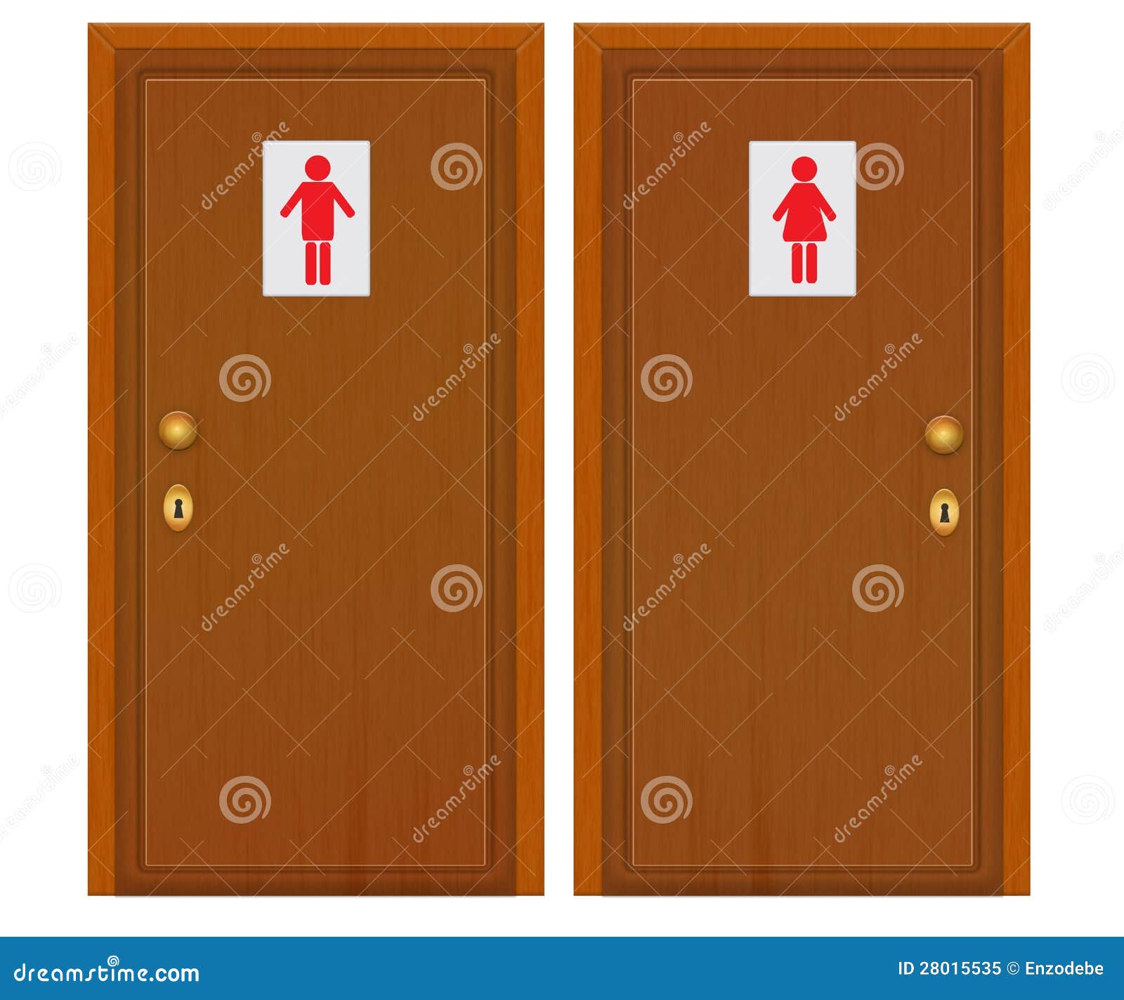 Door male female stock illustration. Illustration of wood - 28015535
