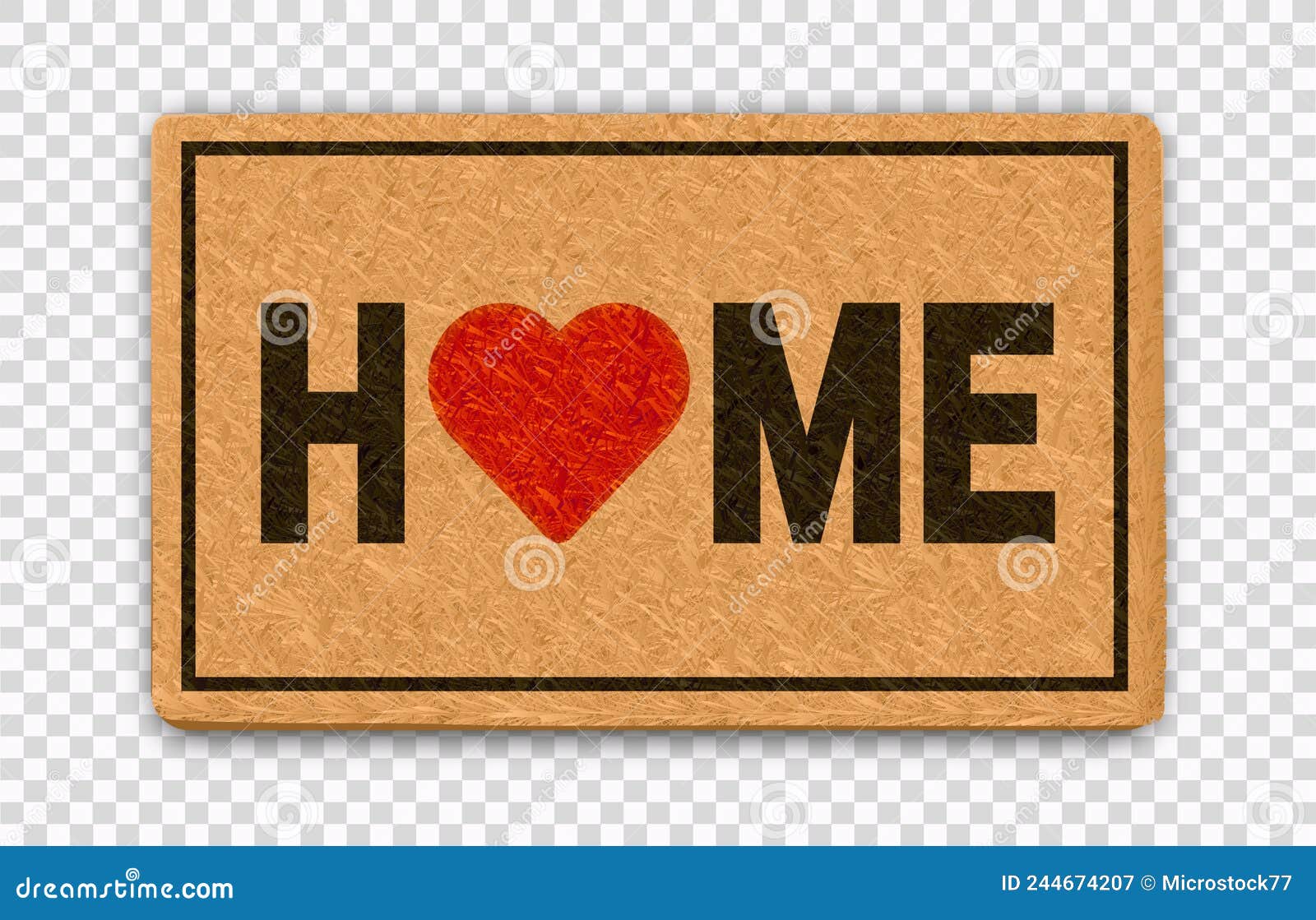 Door Mat Home, Vector Illustration Stock Vector - Illustration of icon ...