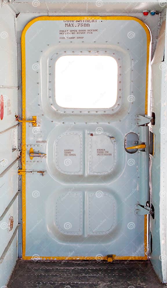 Door of Military Plane Inside Stock Image - Image of open, glass: 34366541