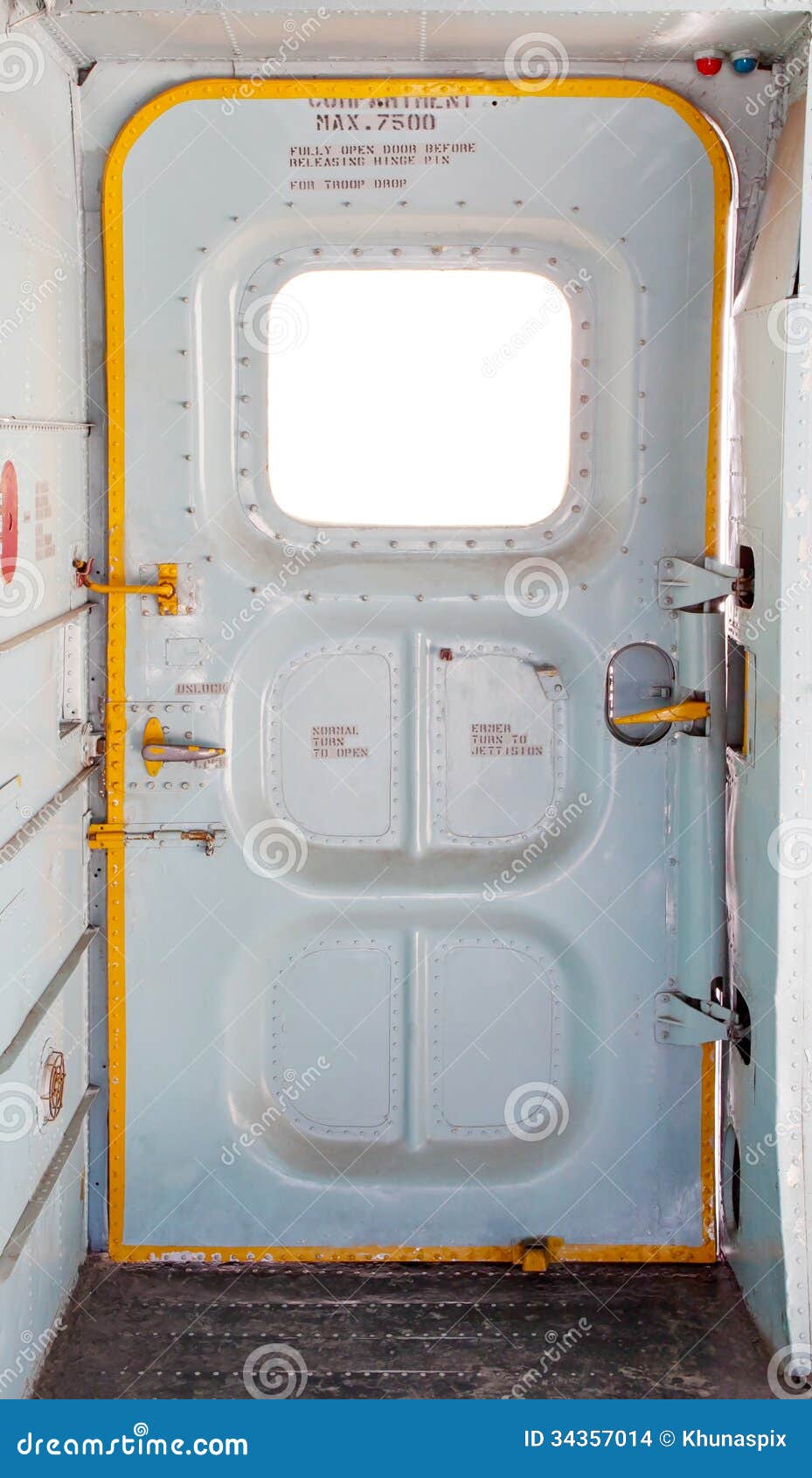 Door of Military Plane Inside Stock Photo - Image of inside, helicopter ...