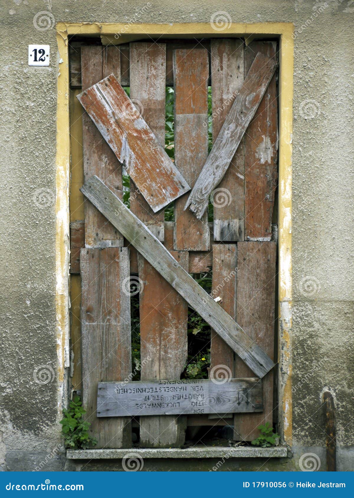 Door-nailed and blocked up stock photo. Image of ruin - 17910056
