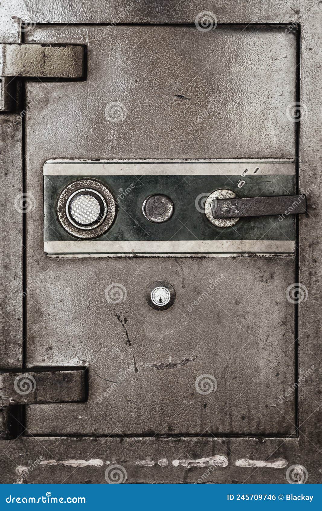 Closeup of Door of the Old Security Safe Box Stock Photo - Image of ...