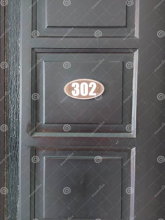 The Door of One of the Rooms, Numbered 303, Seen from the Front Side of ...