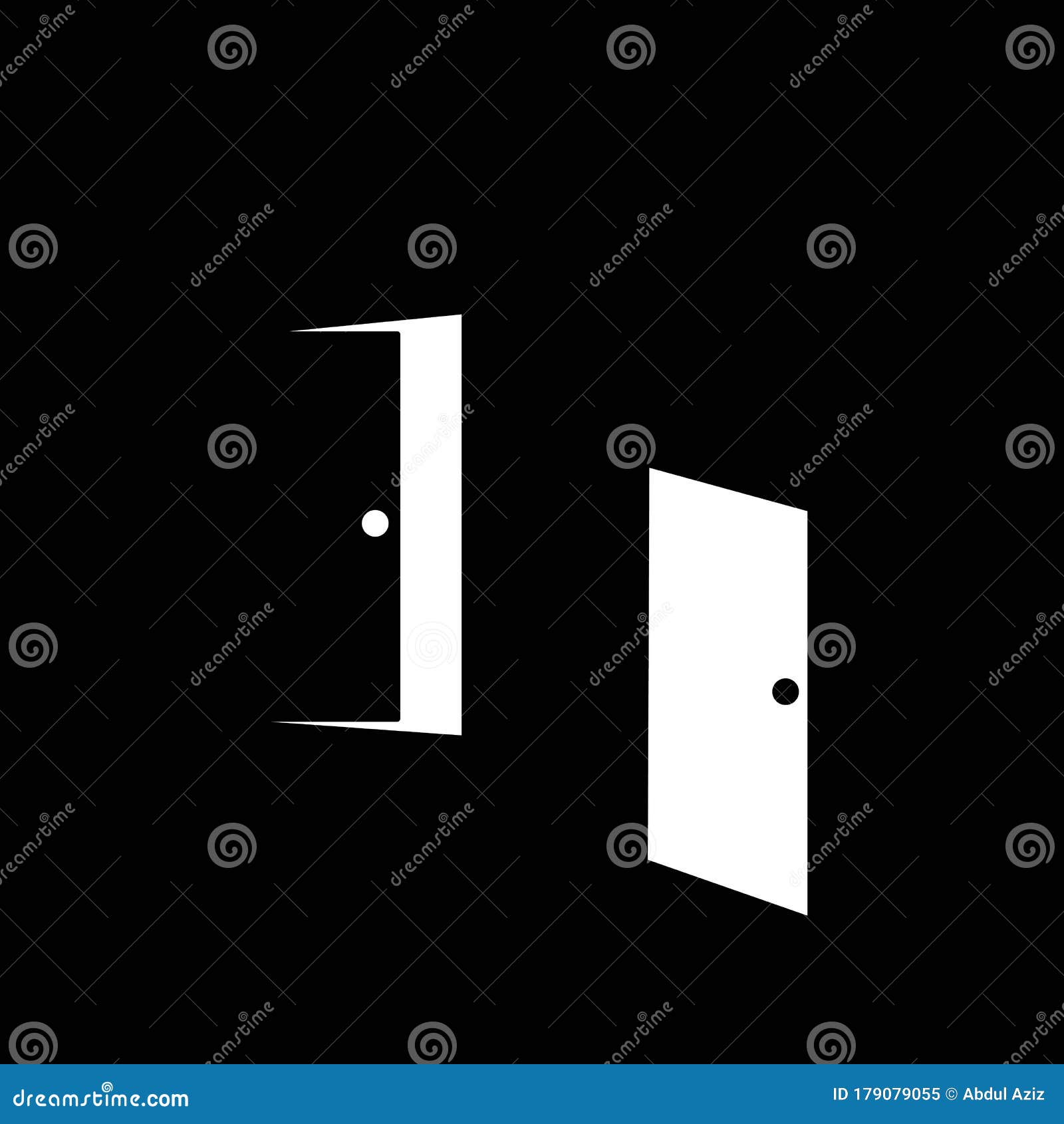 Door, Open and Close Logo Vector Stock Vector - Illustration of open ...