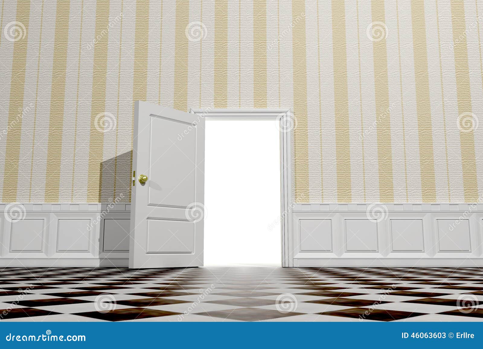 Door open stock illustration. Illustration of decisions - 46063603
