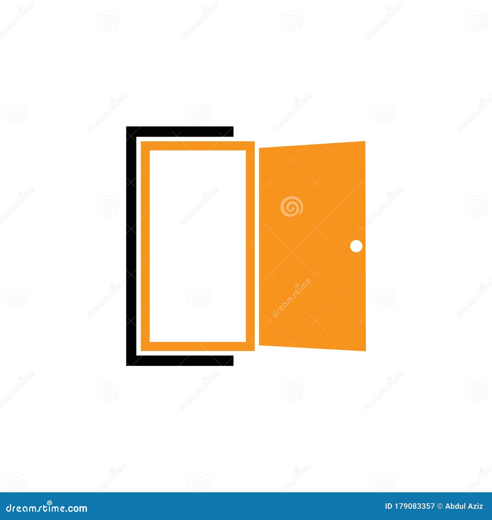 Door Open Illustration Vector Design Stock Vector - Illustration of ...