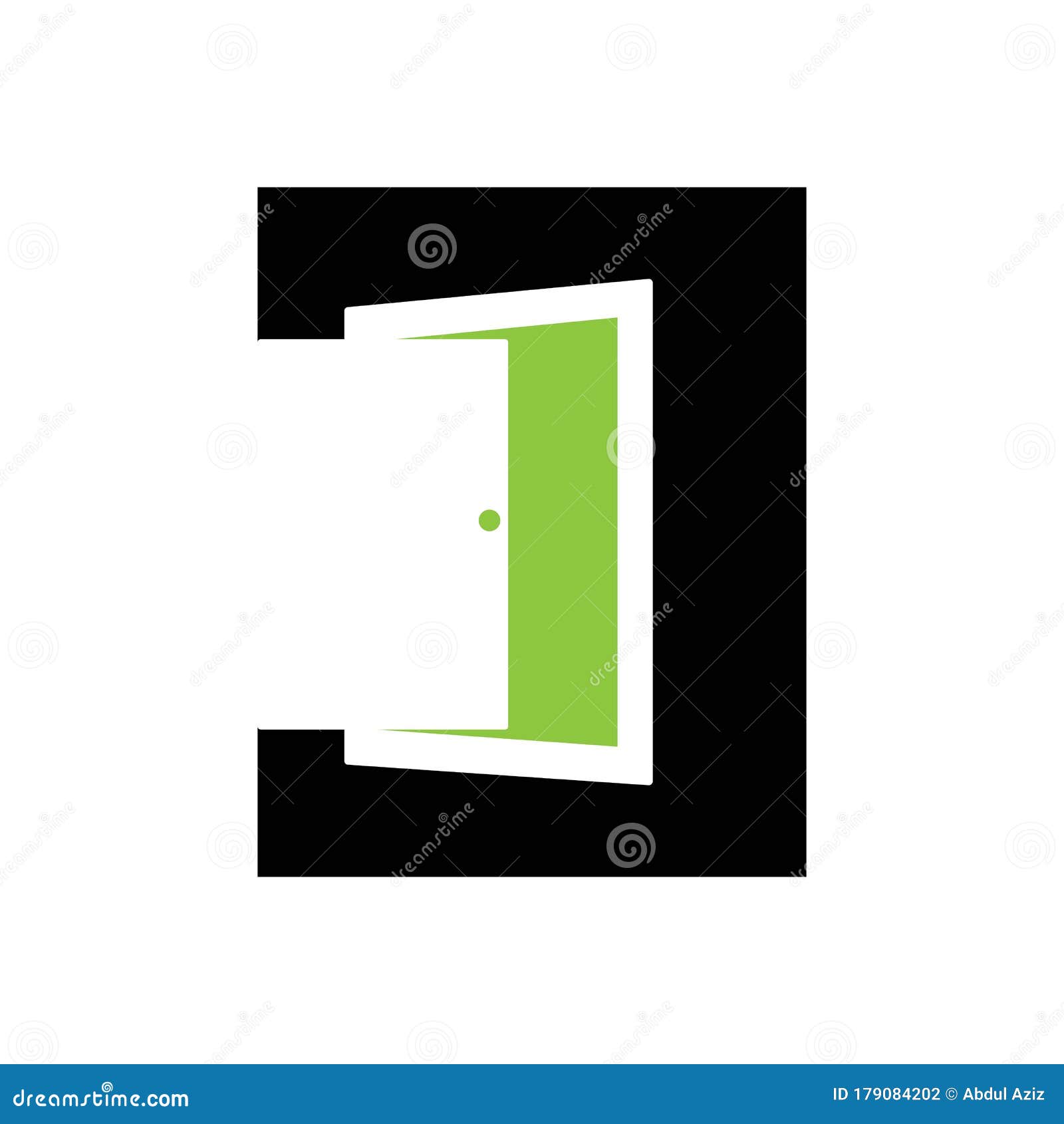 Door Open Illustration Vector Design Stock Vector - Illustration of ...