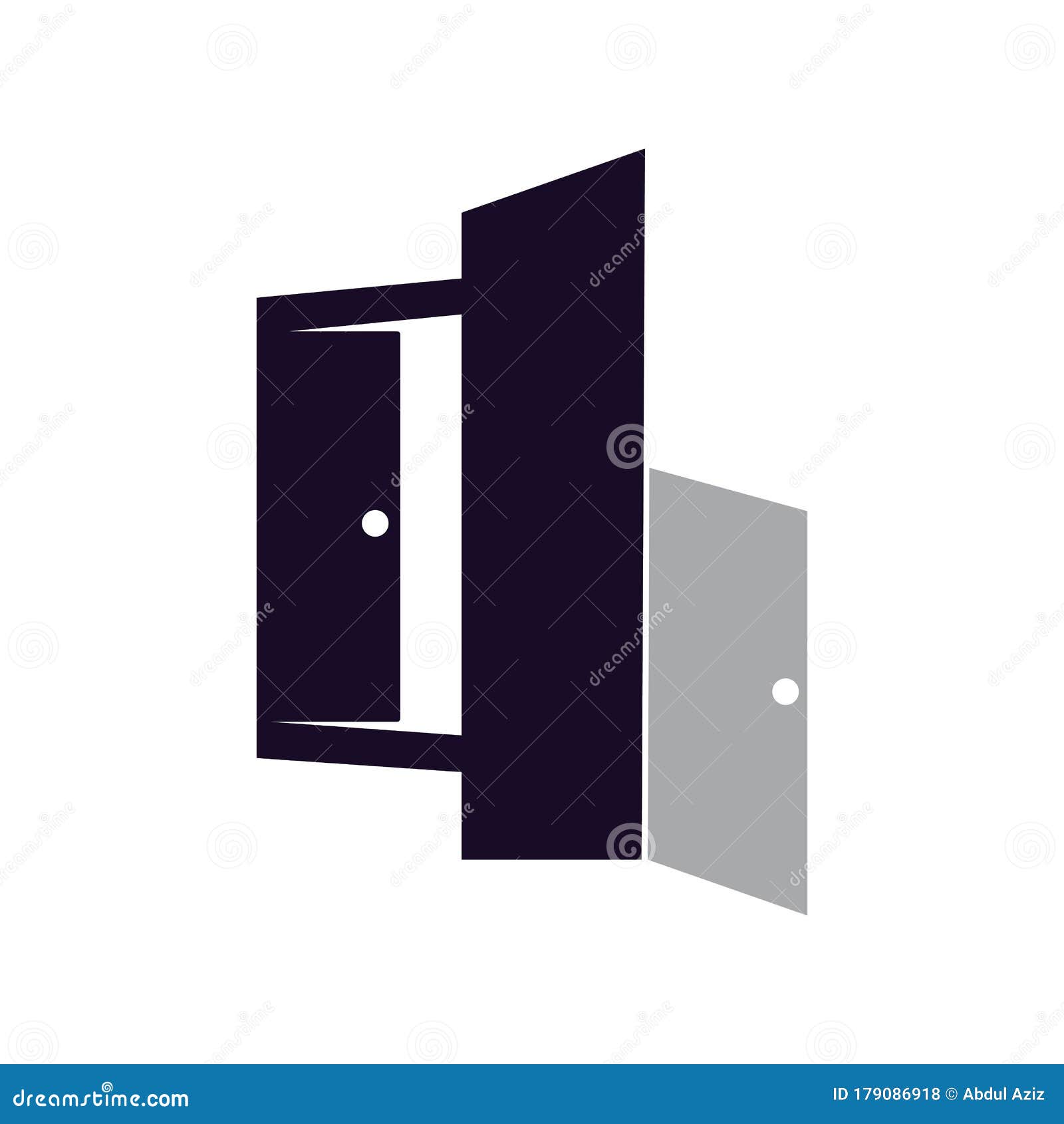Door Open Illustration Vector Design Stock Illustration - Illustration ...