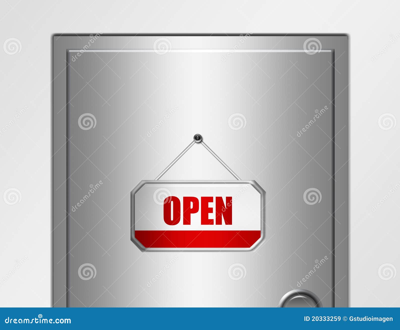 Door and open sign stock illustration. Illustration of signage - 20333259