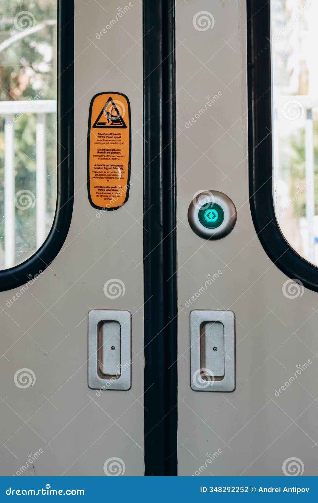 Door Opening Button on the SNCF Train Editorial Photography - Image of ...