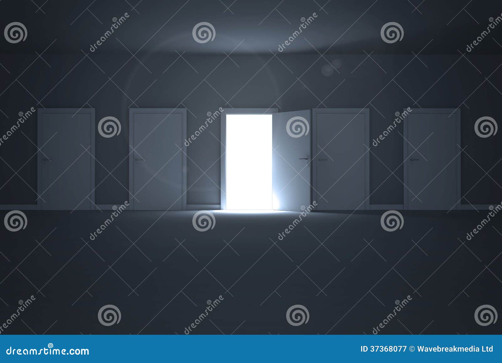 Door Opening Revealing Light Stock Illustration - Illustration of ...