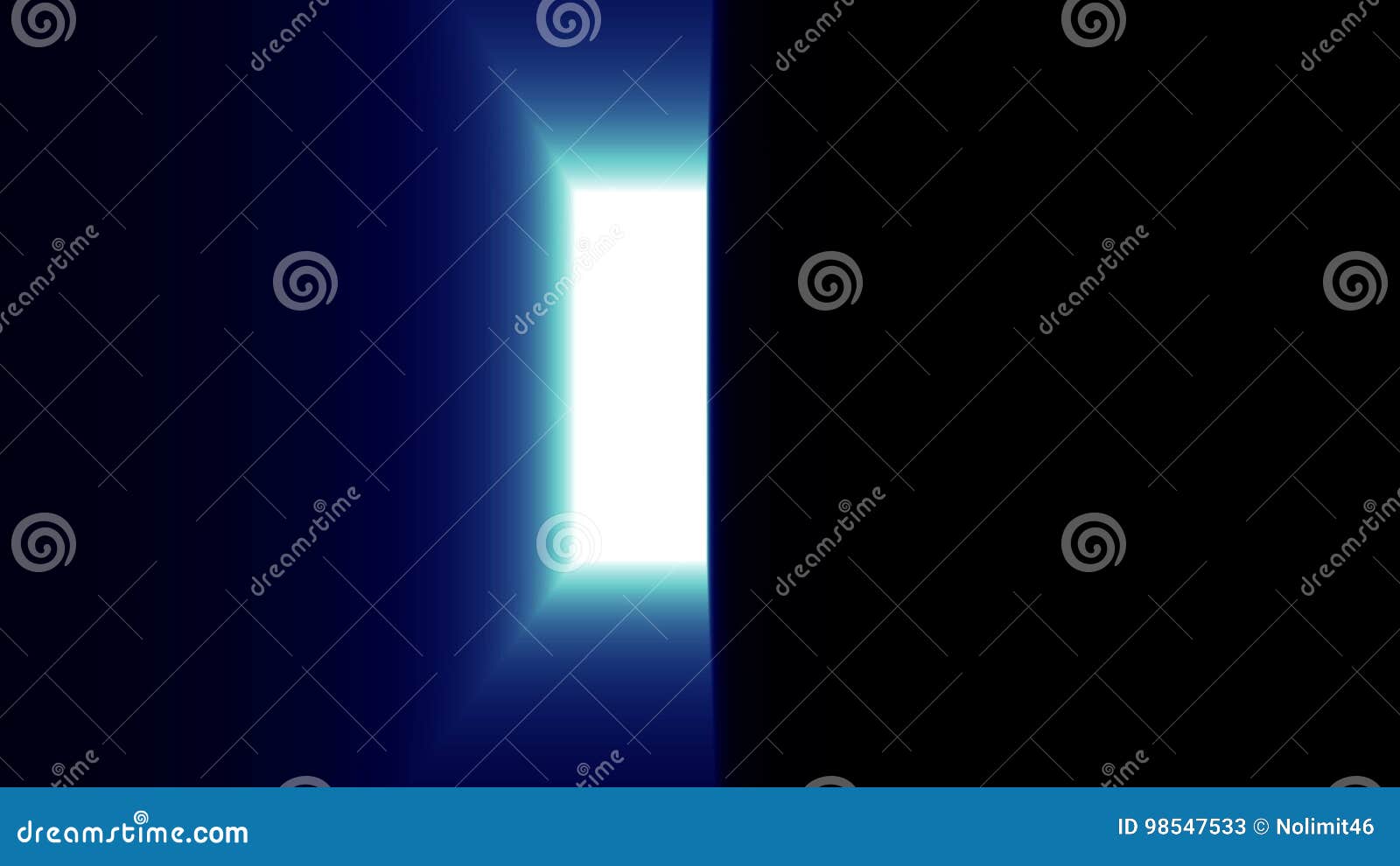 Door Opening To a Bright Light Stock Illustration - Illustration of ...