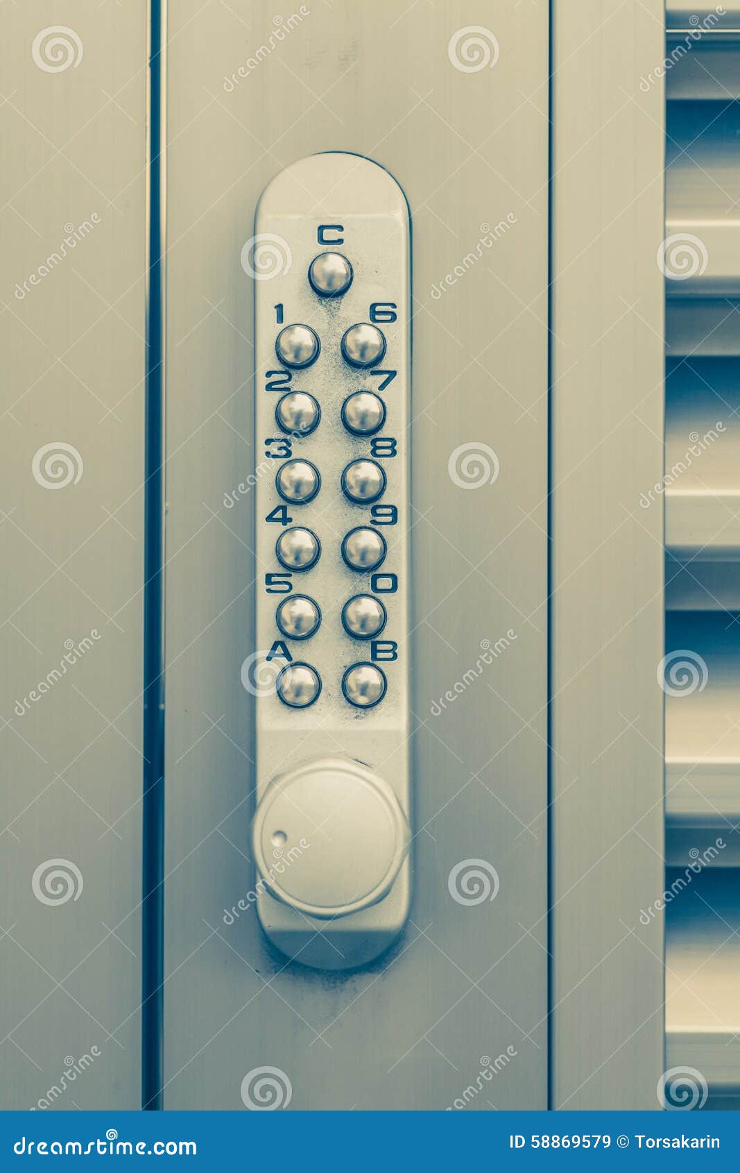 Door Pin Keypad with Numbers Stock Image - Image of lock, insert: 58869579