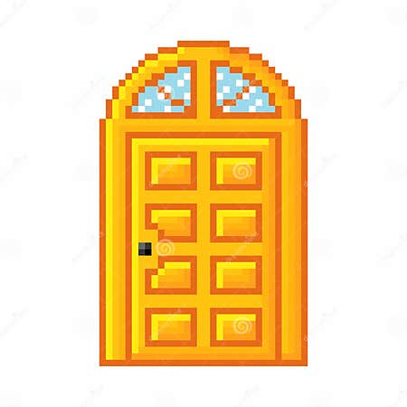 Door Pixel Art stock illustration. Illustration of design - 351674891
