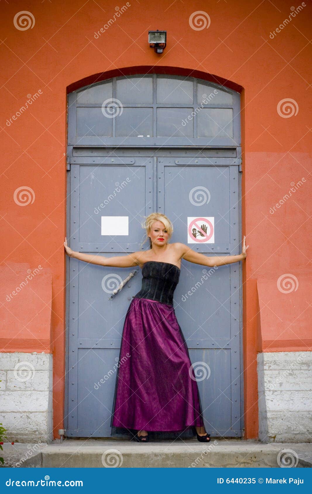 Door Pose stock image. Image of female, posed, skirt, beauty - 6440235