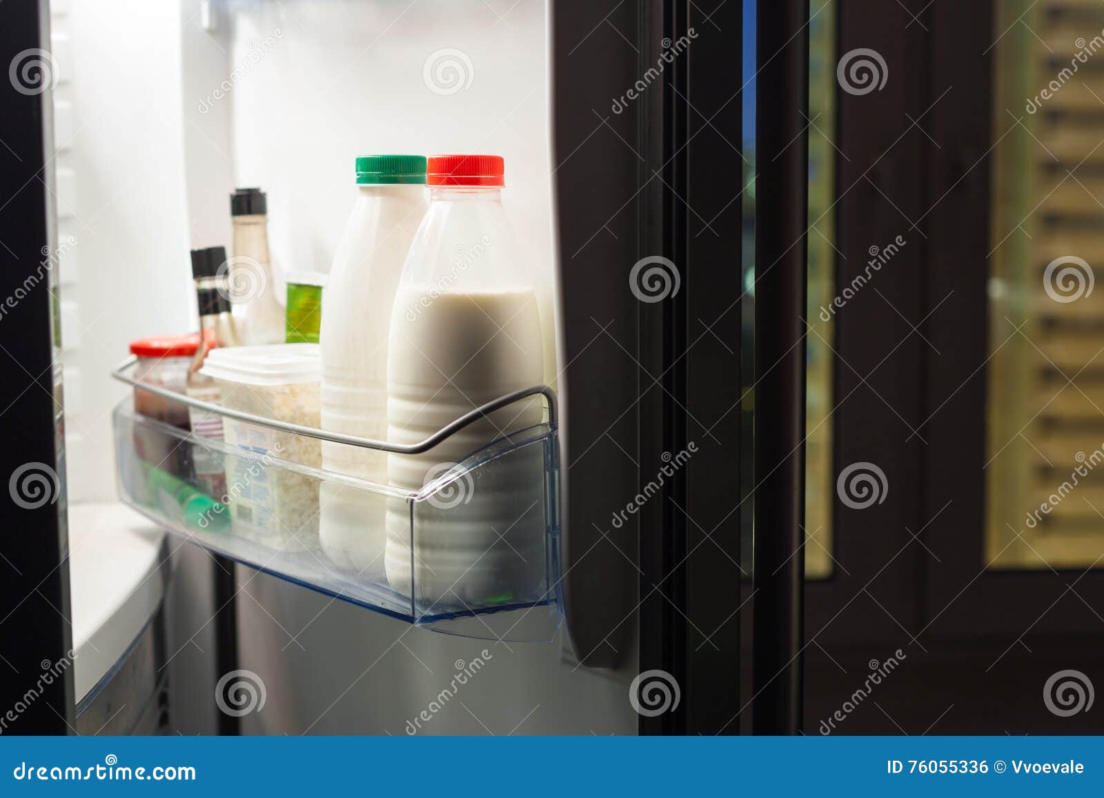 Open Refrigerator At Night
