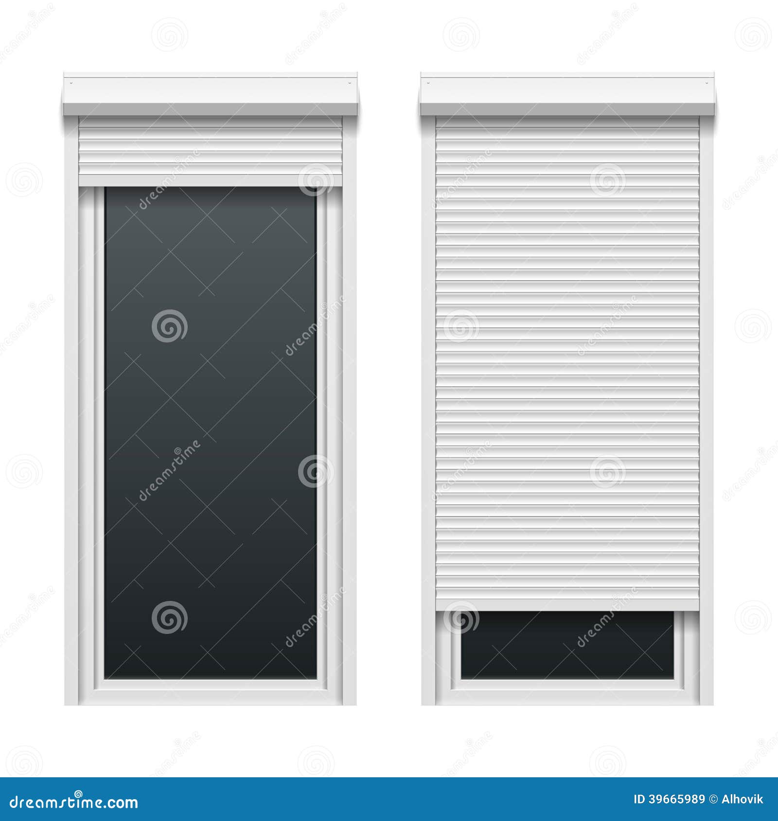 Door With Roller Shutters Cartoon Vector | CartoonDealer.com #39665989