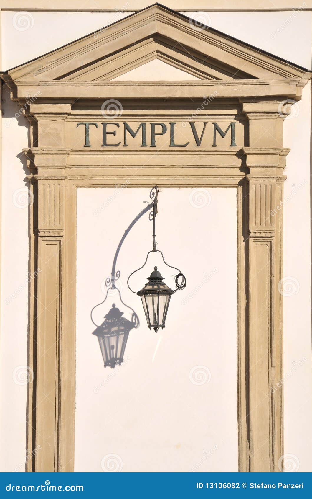 Door in Roman Style stock photo. Image of entablature - 13106082