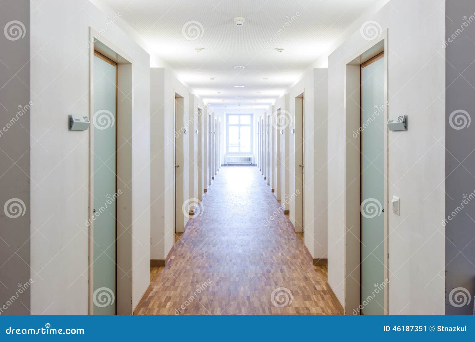 Door Rooms in Dorm and Windows Stock Image - Image of living, office ...