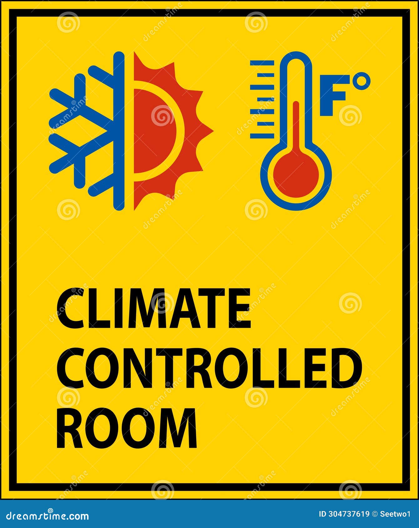 Door Safety Sign, Keep Doors Closed, Climate Controlled Room Stock ...