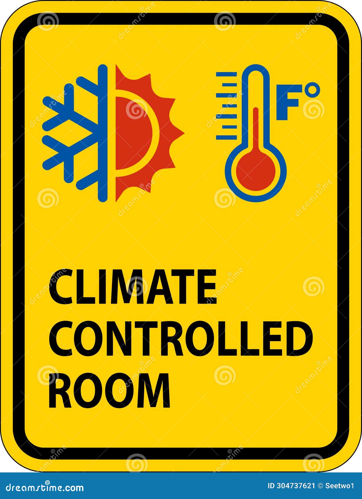 Door Safety Sign, Keep Doors Closed, Climate Controlled Room Stock ...