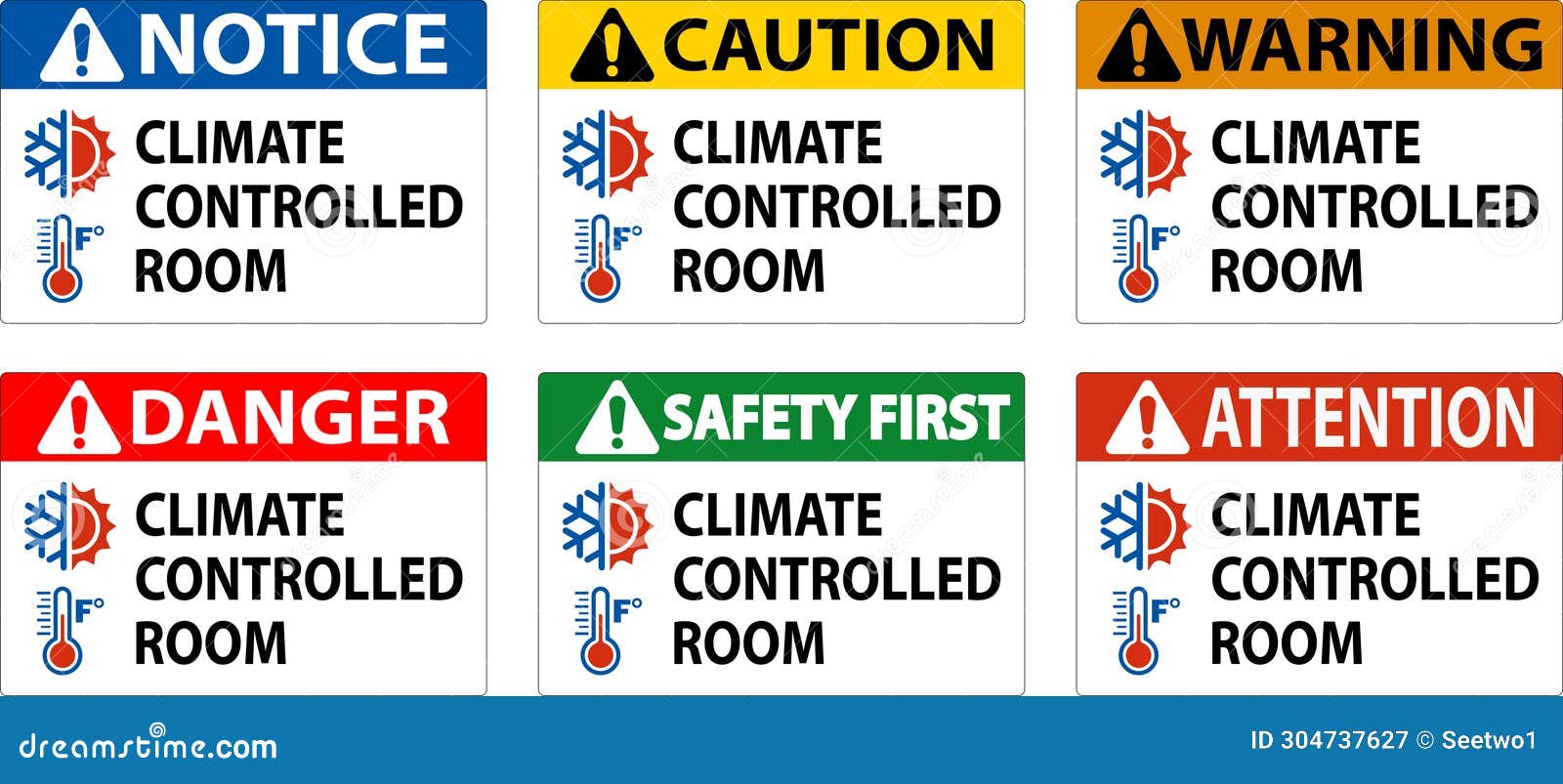 Door Safety Sign, Keep Doors Closed, Climate Controlled Room Stock ...