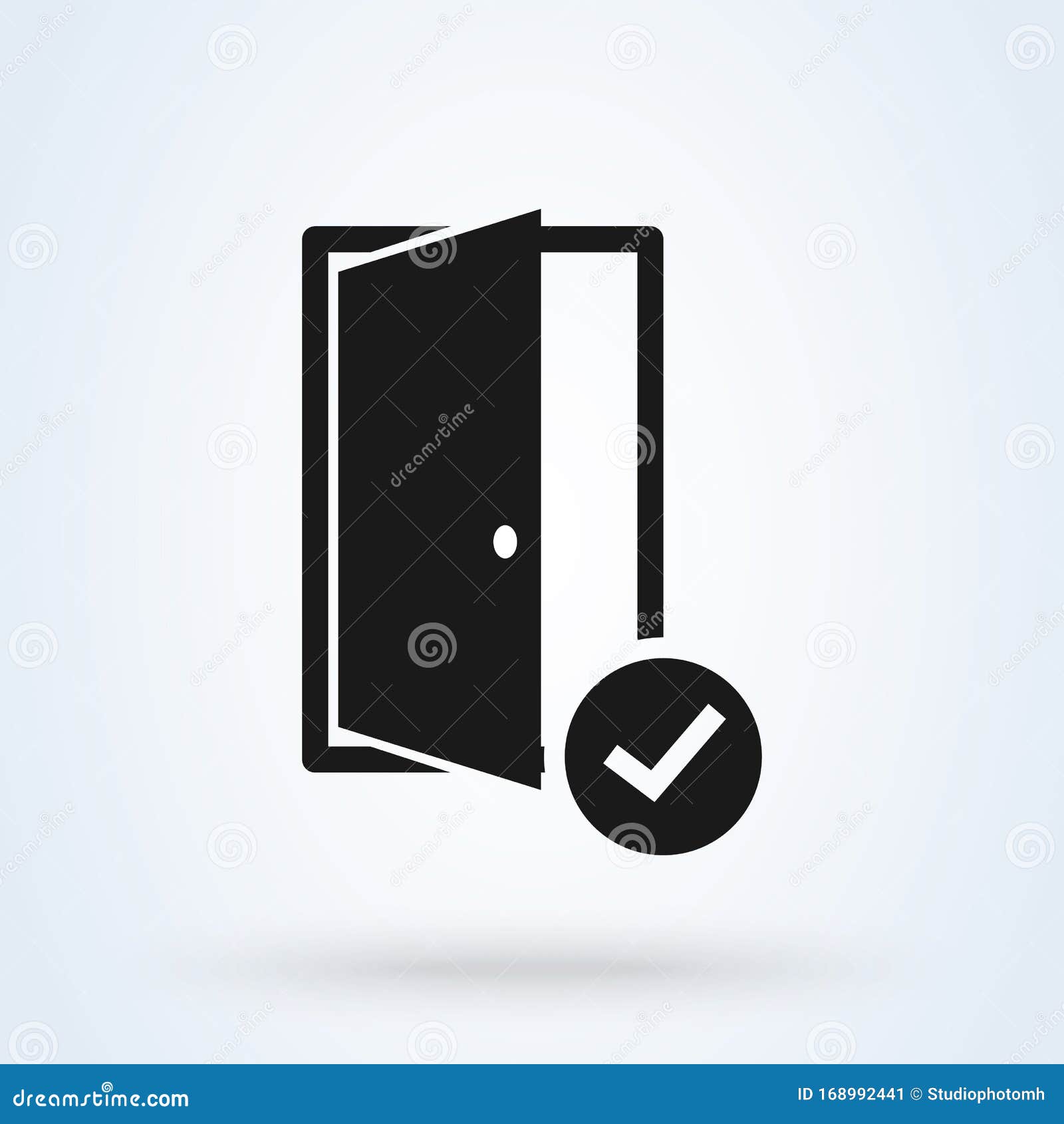 Door Sensor Checked. Vector Modern Icon Design Illustration Stock ...
