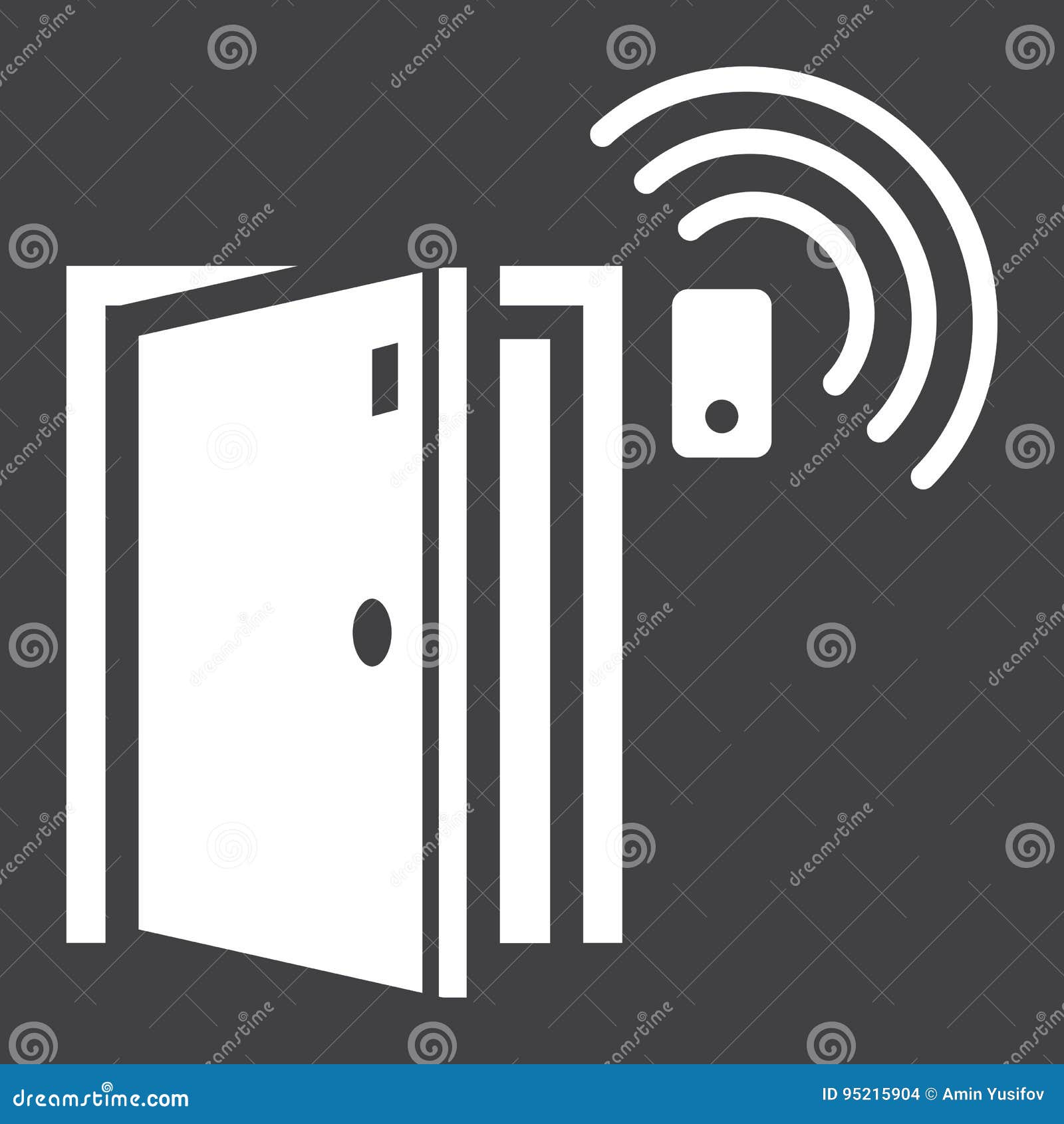 Door Sensor Solid Icon, Security and Alarm Stock Vector - Illustration ...