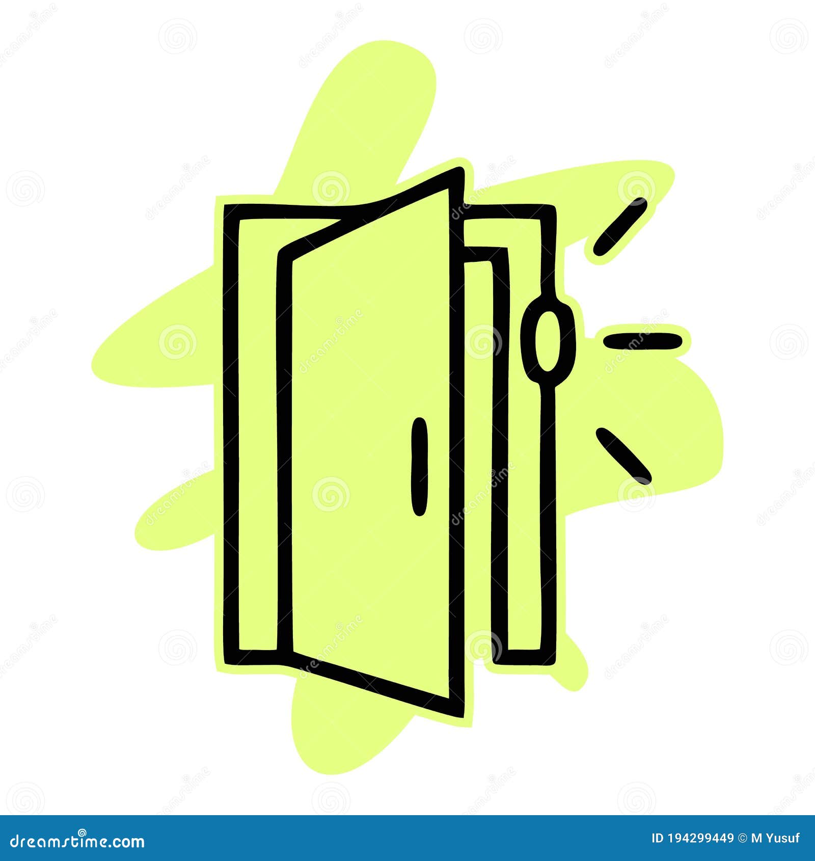 Door Sensor Thin Line Icon, Access and Security, Automatic Door Sign ...