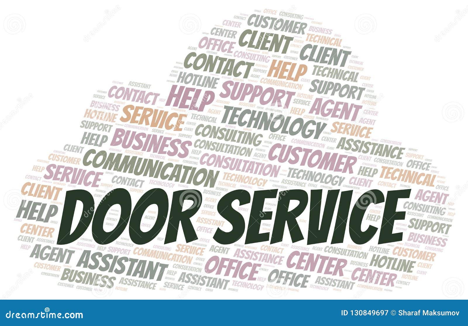 Door Service word cloud. stock illustration. Illustration of font ...