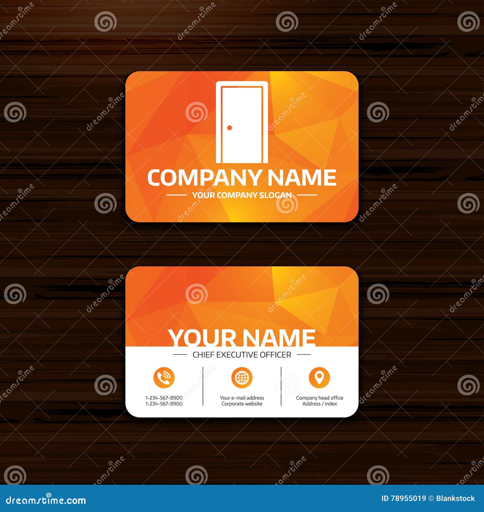 Door Sign Icon. Enter or Exit Symbol Stock Vector - Illustration of ...