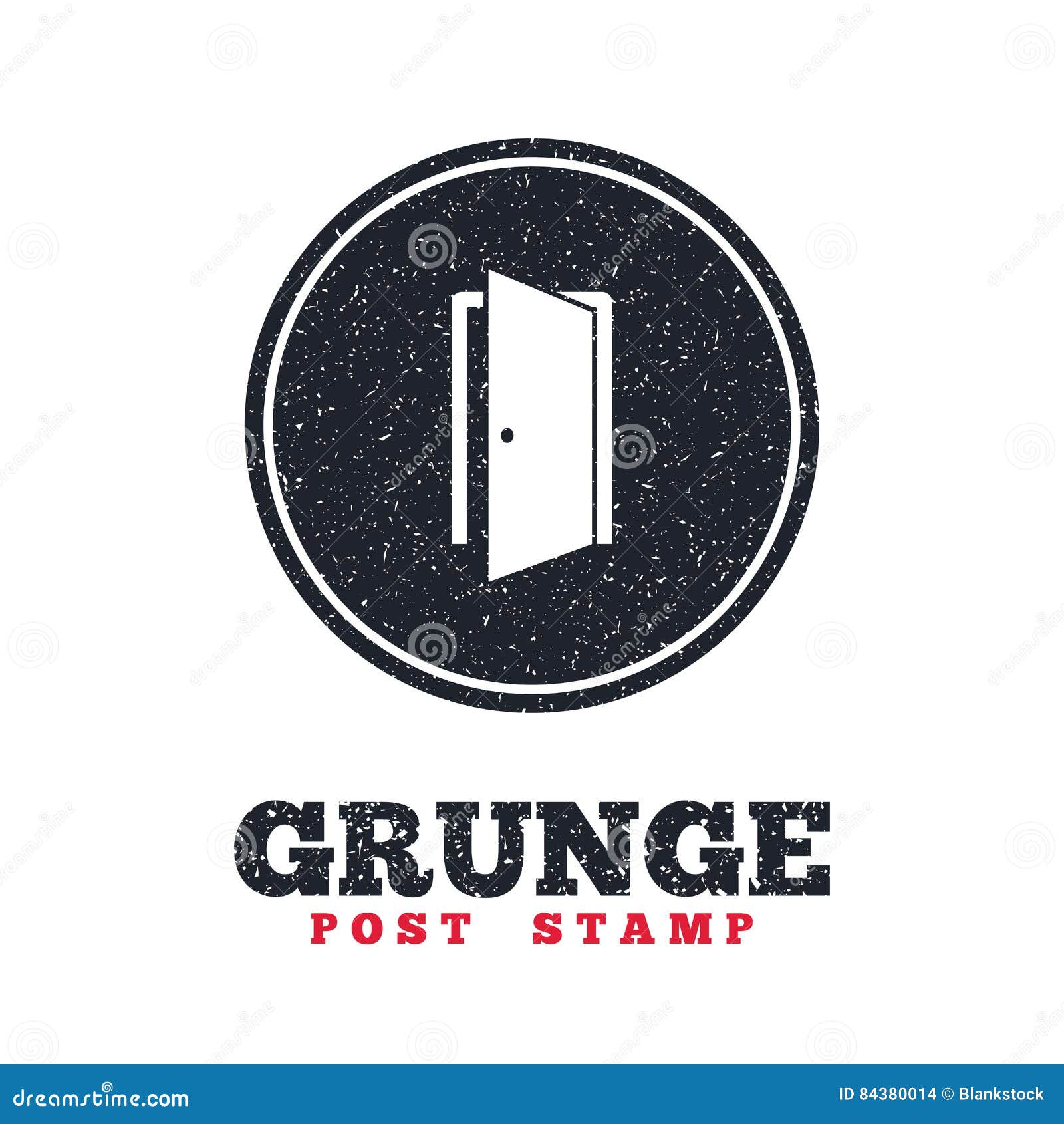 Door Sign Icon. Enter or Exit Symbol Stock Vector - Illustration of ...